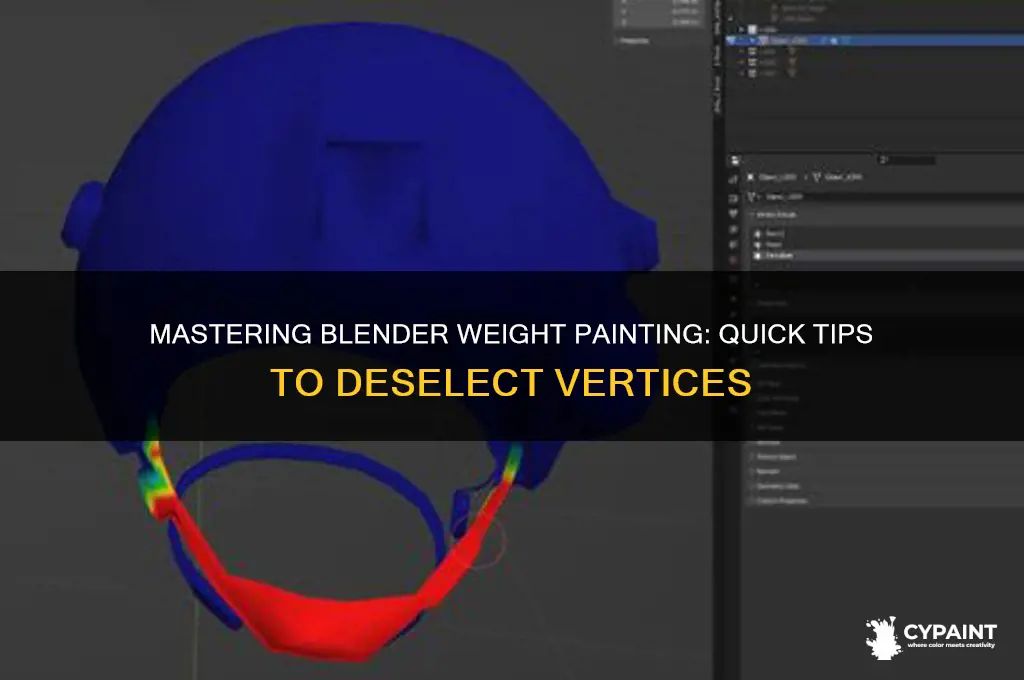 Mastering Blender Weight Painting: Quick Tips To Deselect Vertices ...