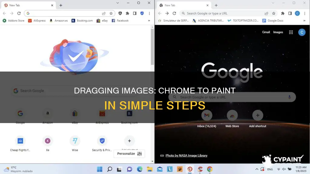 Dragging Images: Chrome To Paint In Simple Steps | CyPaint