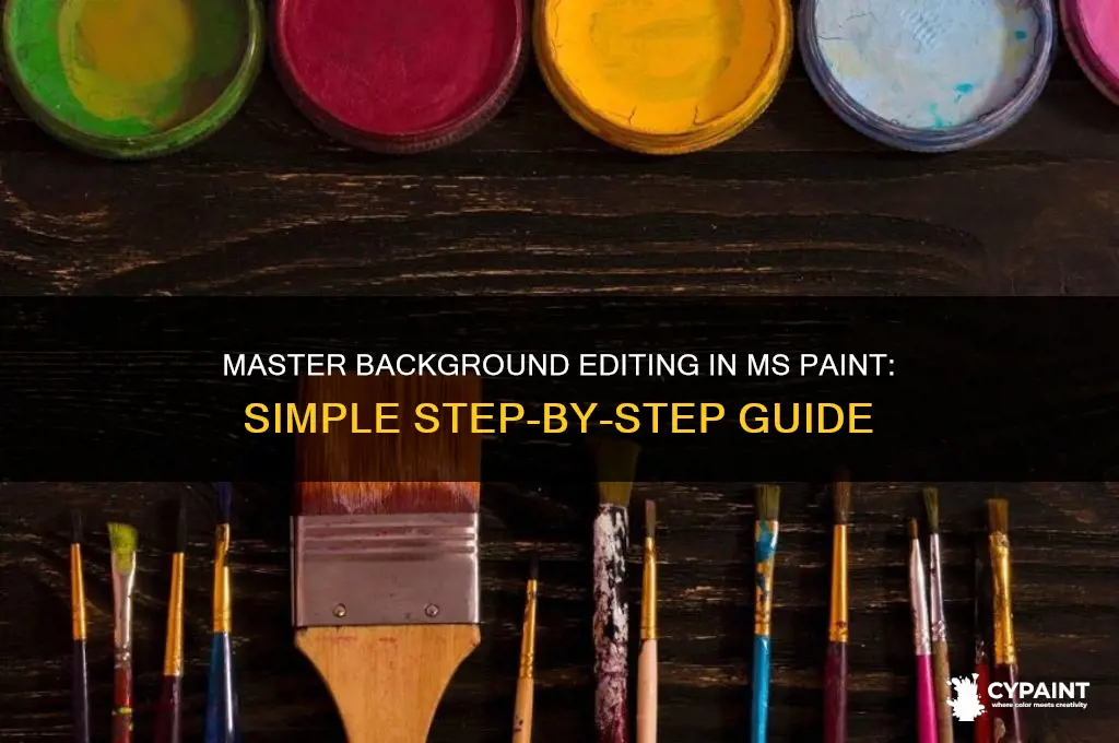 Master Background Editing In Ms Paint: Simple Step-By-Step Guide | CyPaint