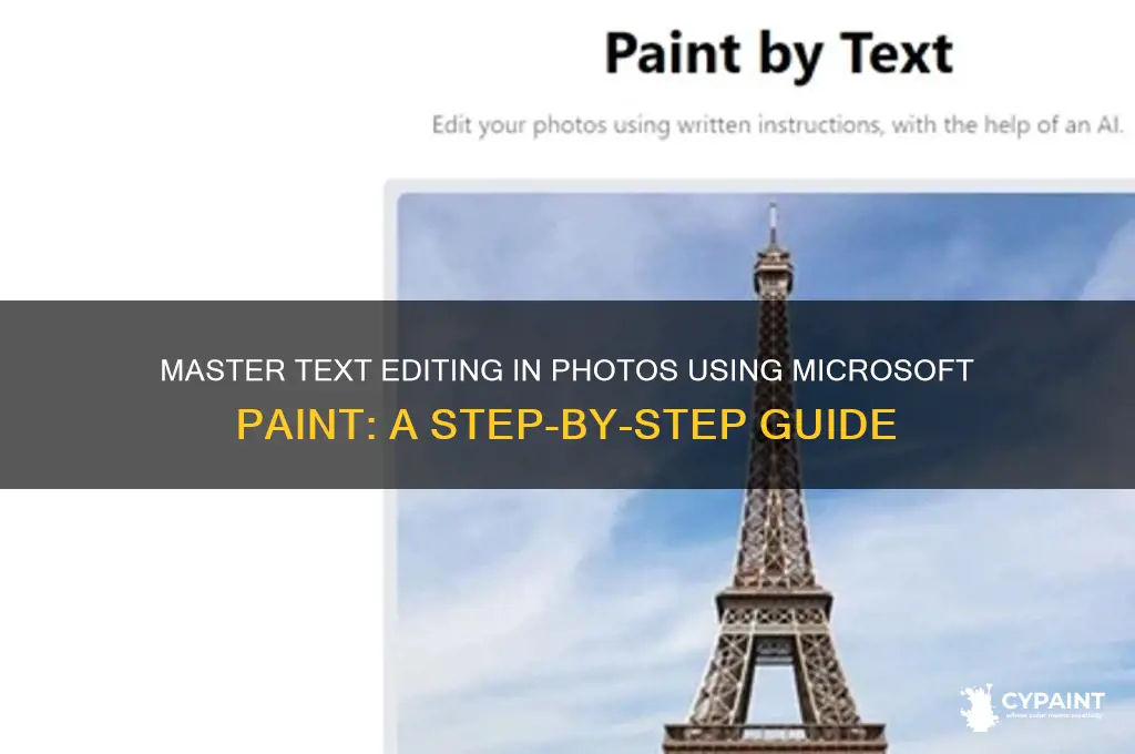 Master Text Editing In Photos Using Microsoft Paint: A Step-By-Step ...