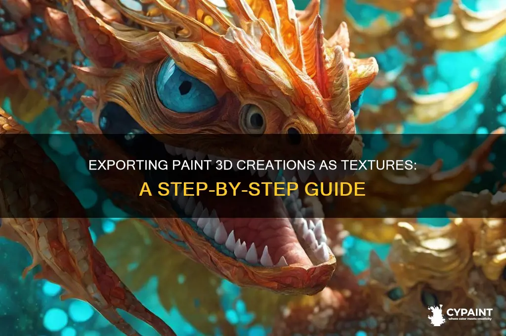 Exporting Paint 3D Creations As Textures: A Step-By-Step Guide | CyPaint
