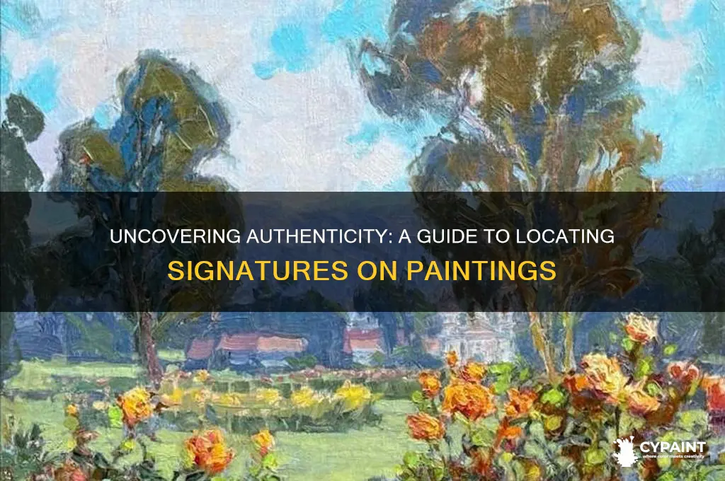 Uncovering Authenticity: A Guide To Locating Signatures On Paintings ...