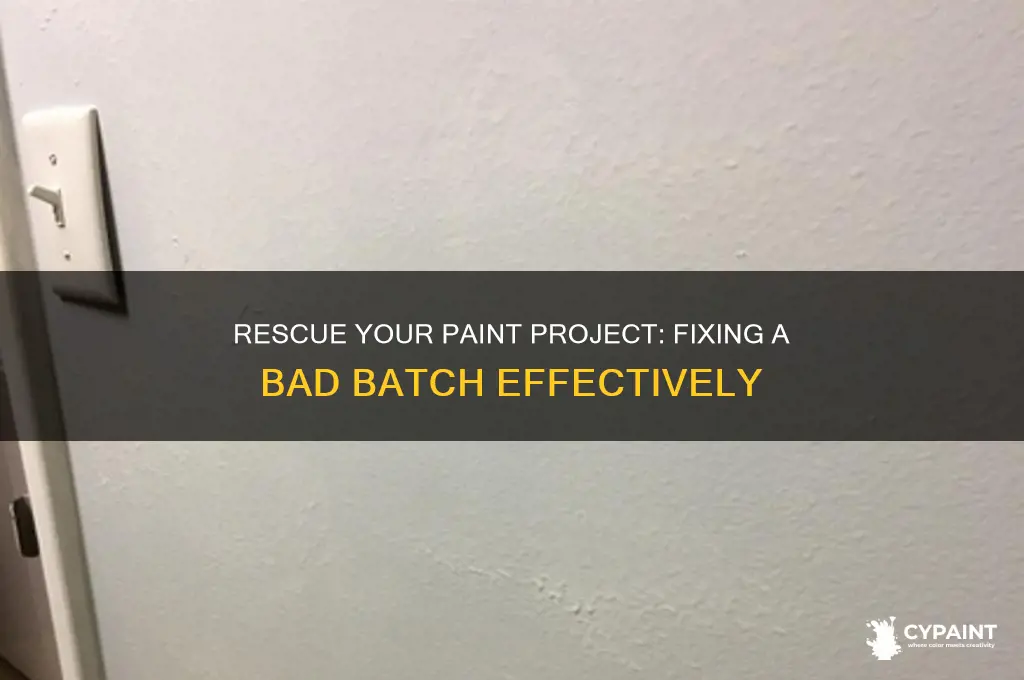 Rescue Your Paint Project: Fixing A Bad Batch Effectively | CyPaint