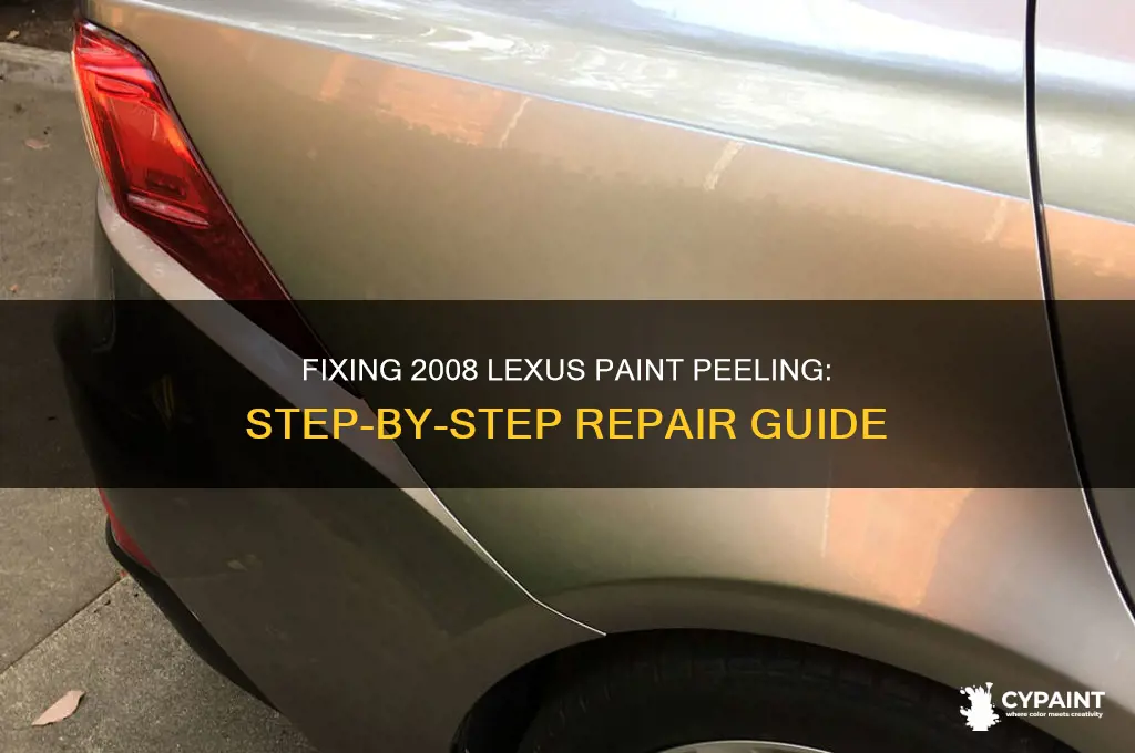 Fixing 2008 Lexus Paint Peeling: Step-By-Step Repair Guide | CyPaint