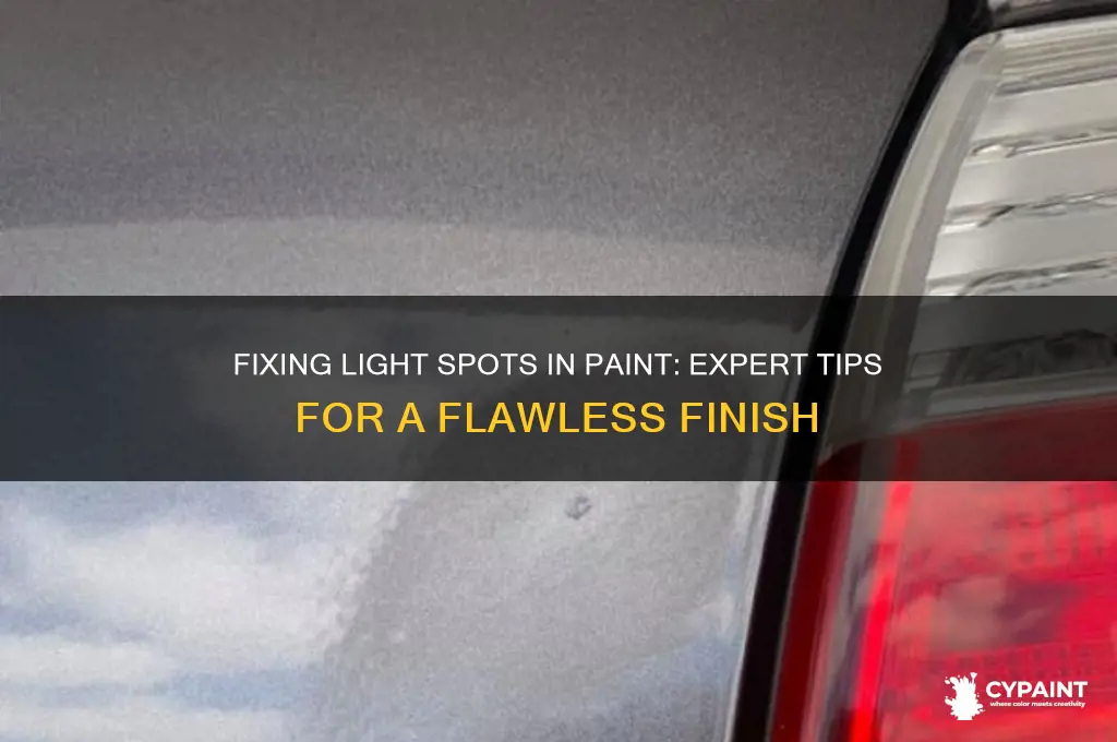 Fixing Light Spots In Paint: Expert Tips For A Flawless Finish | CyPaint