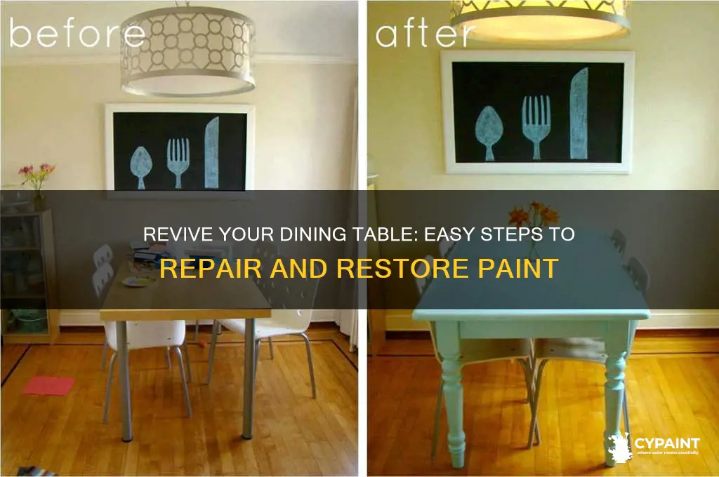Revive Your Dining Table: Easy Steps To Repair And Restore Paint | CyPaint