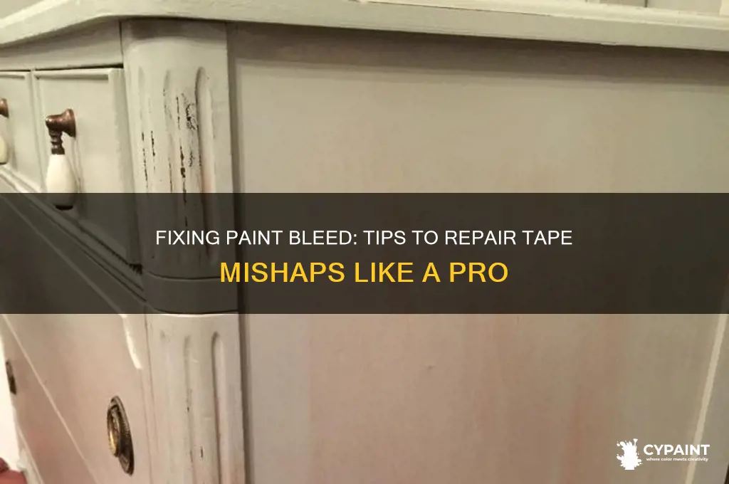 Fixing Paint Bleed: Tips To Repair Tape Mishaps Like A Pro | CyPaint