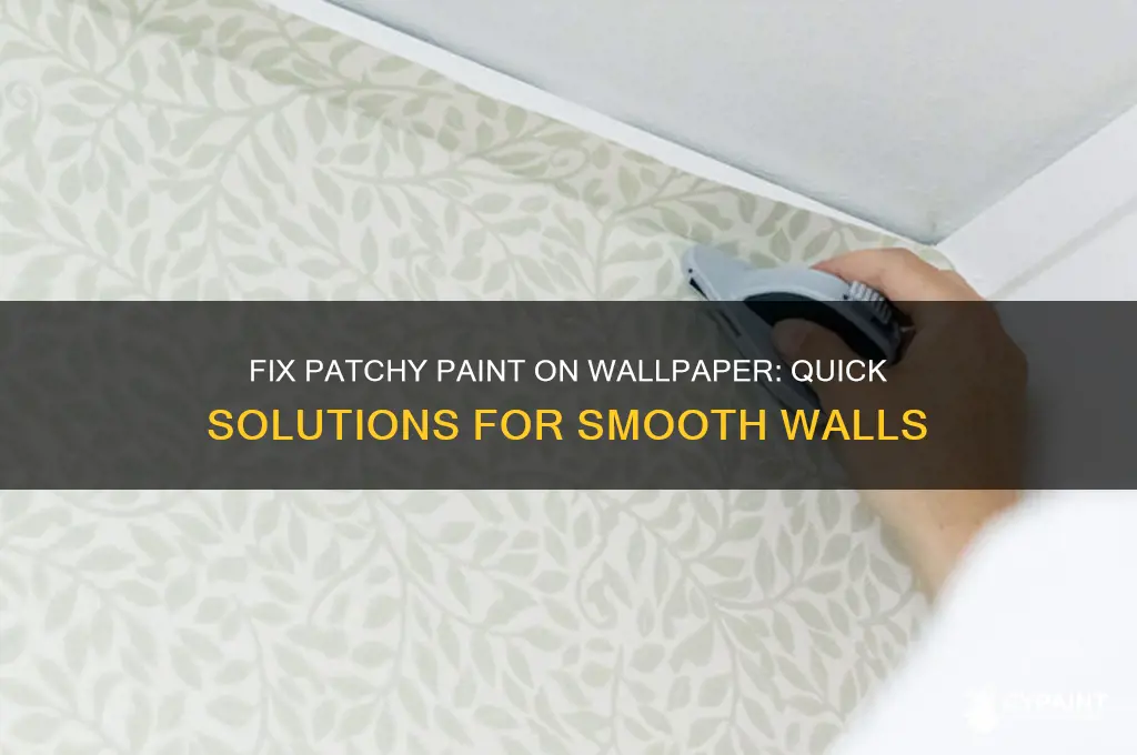 Fix Patchy Paint On Wallpaper: Quick Solutions For Smooth Walls | CyPaint