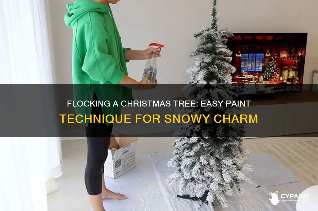 Flocking A Christmas Tree: Easy Paint Technique For Snowy Charm | CyPaint