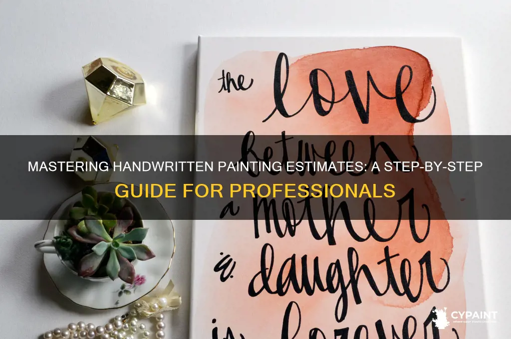 Mastering Handwritten Painting Estimates: A Step-By-Step Guide For ...