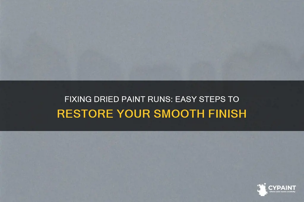 Fixing Dried Paint Runs: Easy Steps To Restore Your Smooth Finish | CyPaint