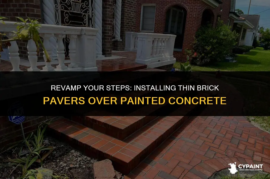 Revamp Your Steps: Installing Thin Brick Pavers Over Painted Concrete ...
