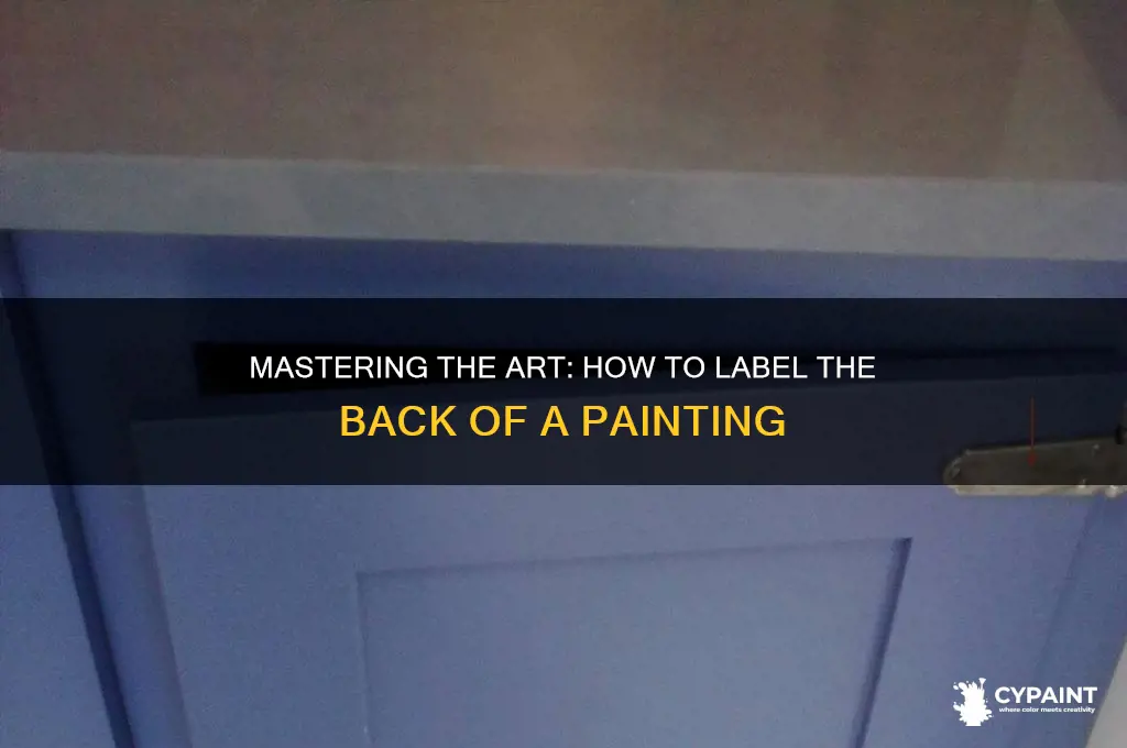 Mastering The Art: How To Label The Back Of A Painting | CyPaint