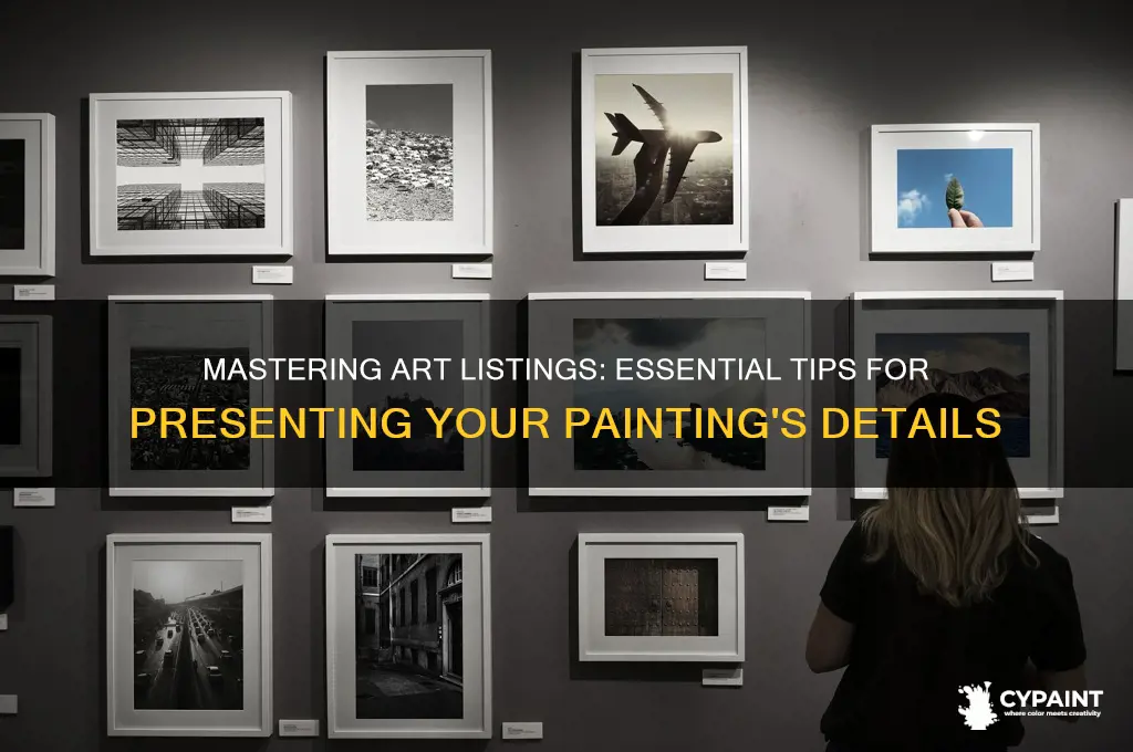 Mastering Art Listings: Essential Tips For Presenting Your Painting's ...