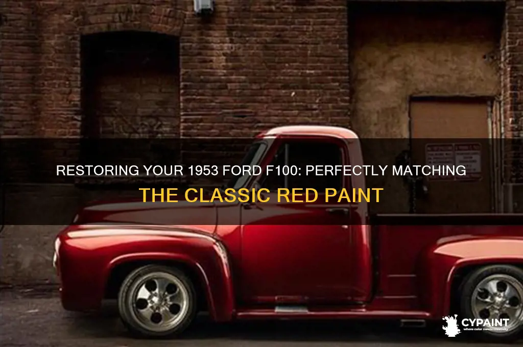 Restoring Your 1953 Ford F100: Perfectly Matching The Classic Red Paint ...