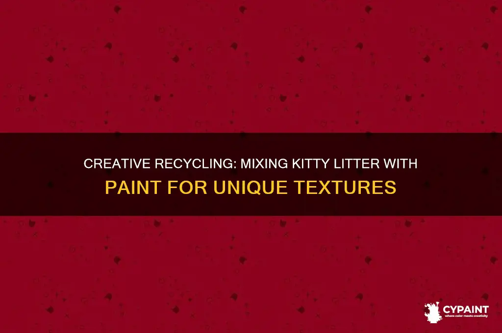 Creative Recycling: Mixing Kitty Litter With Paint For Unique Textures ...