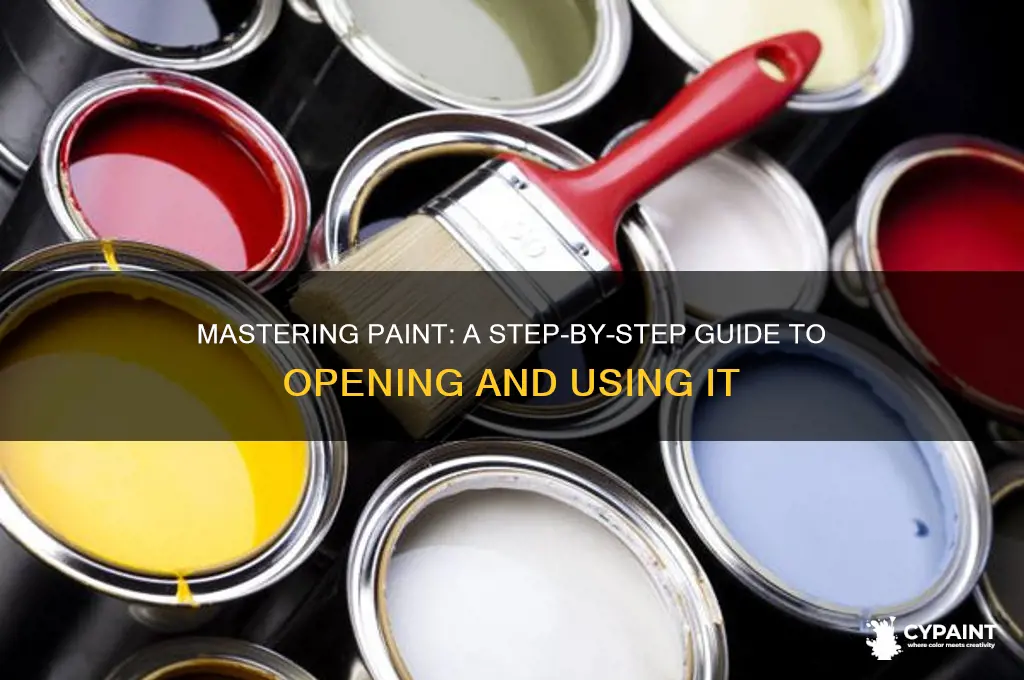 Mastering Paint: A Step-By-Step Guide To Opening And Using It | CyPaint