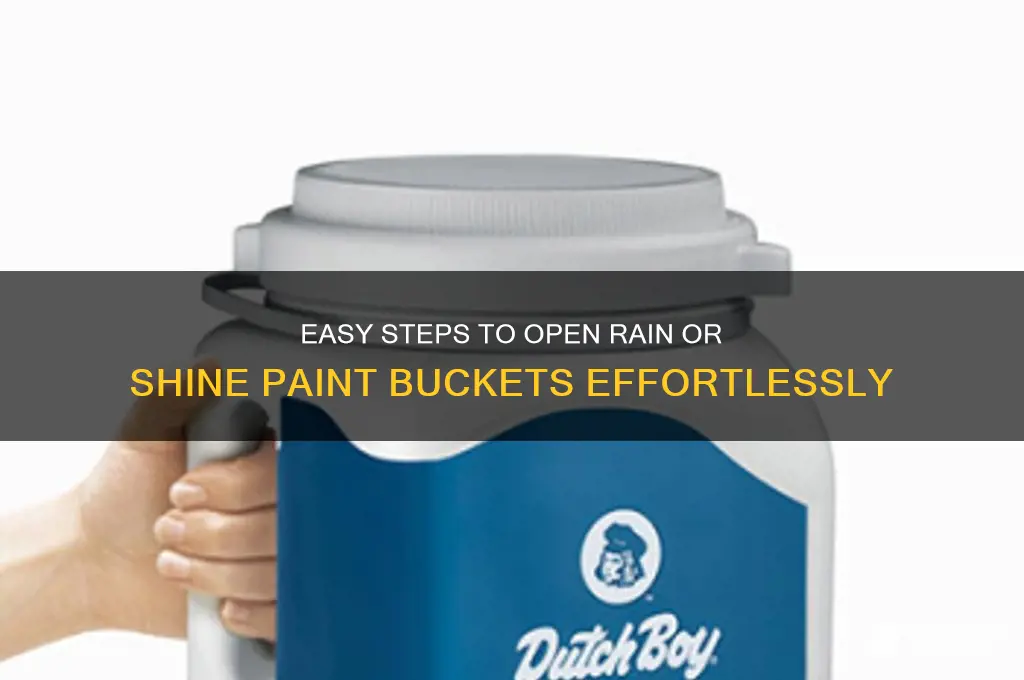 Easy Steps To Open Rain Or Shine Paint Buckets Effortlessly | CyPaint