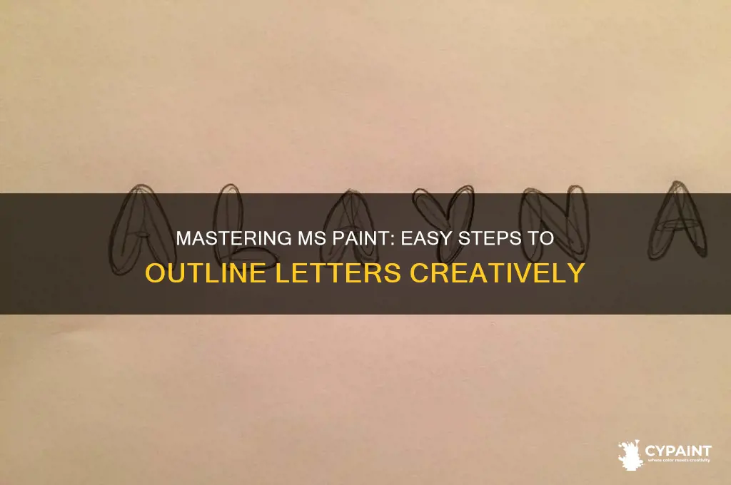 Mastering Ms Paint: Easy Steps To Outline Letters Creatively | CyPaint