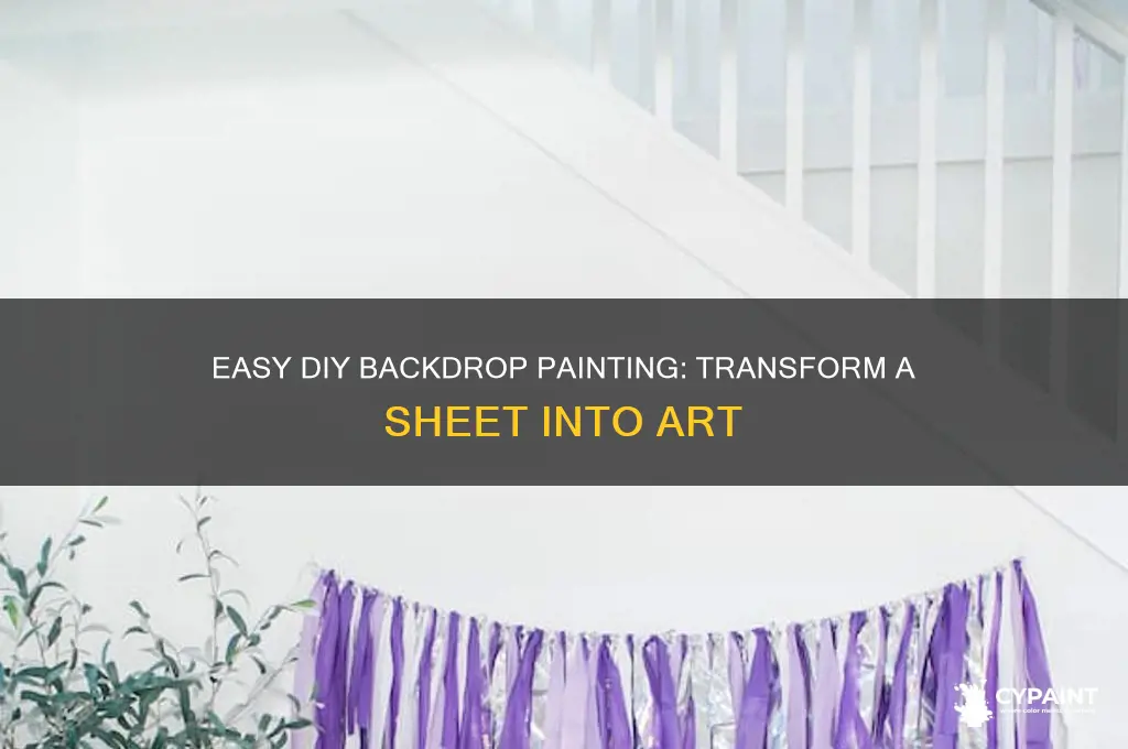 Easy Diy Backdrop Painting: Transform A Sheet Into Art | CyPaint