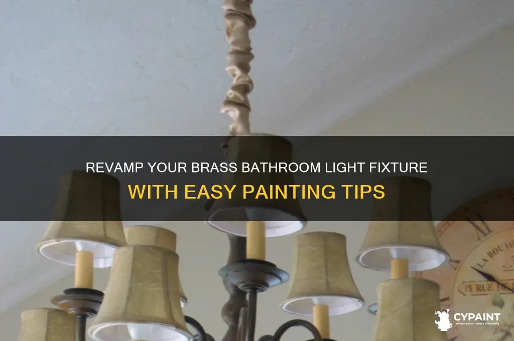 Revamp Your Brass Bathroom Light Fixture With Easy Painting Tips | CyPaint
