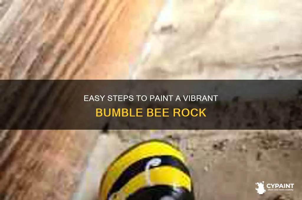 Easy Steps To Paint A Vibrant Bumble Bee Rock | CyPaint