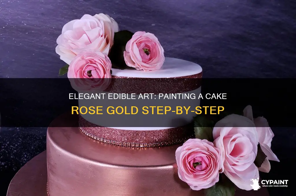 Elegant Edible Art: Painting A Cake Rose Gold Step-By-Step | CyPaint