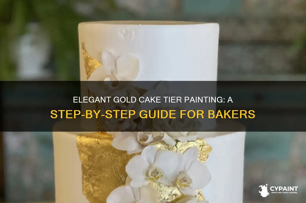 Elegant Gold Cake Tier Painting: A Step-By-Step Guide For Bakers | CyPaint