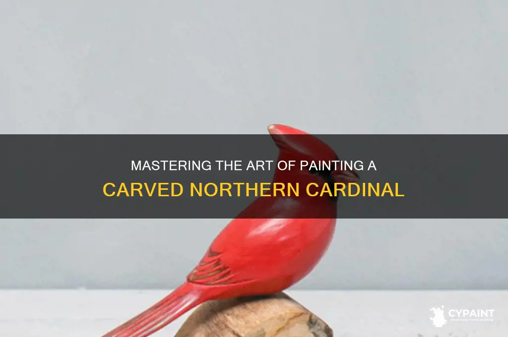 Mastering The Art Of Painting A Carved Northern Cardinal | CyPaint