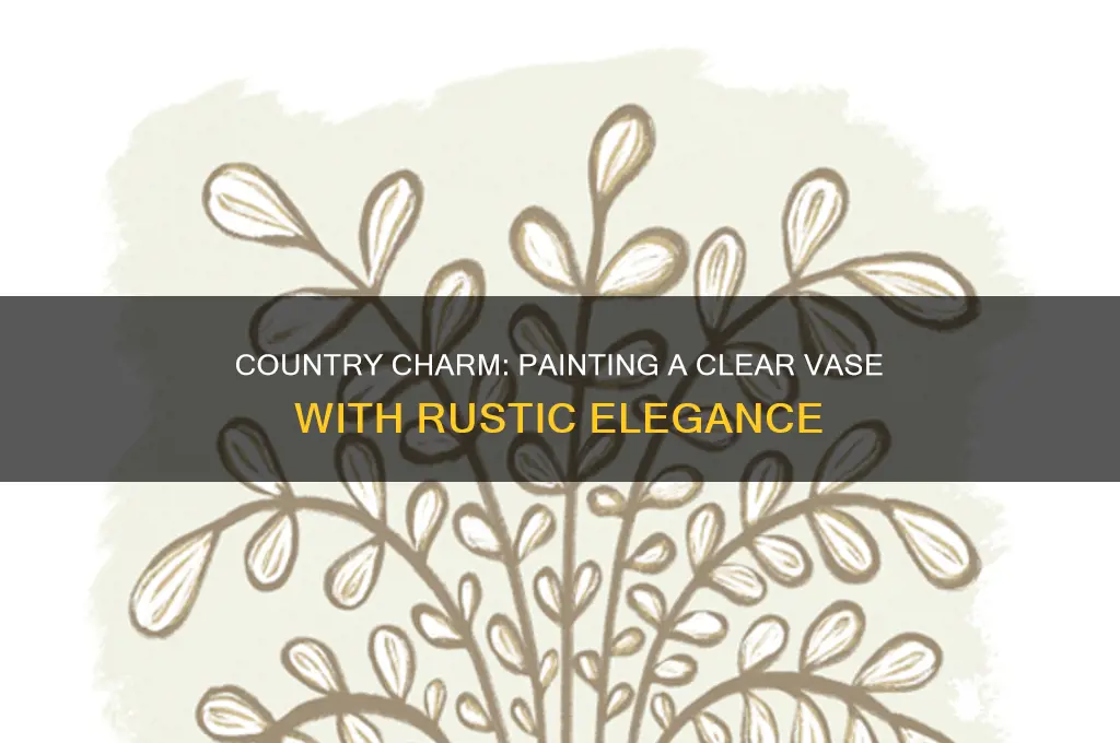 Country Charm: Painting A Clear Vase With Rustic Elegance | CyPaint