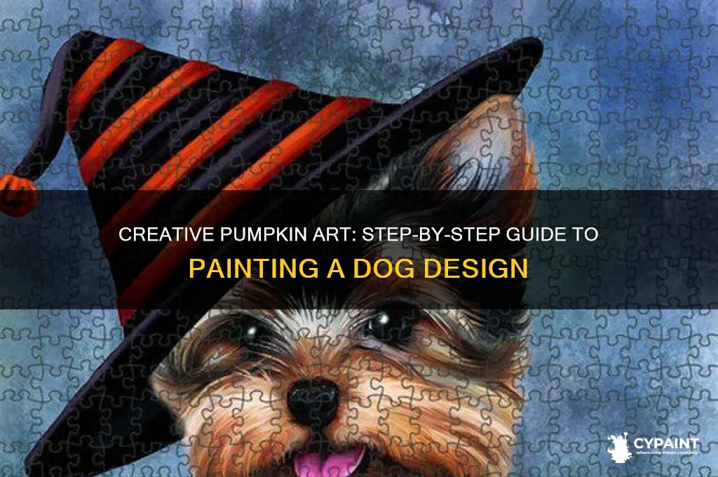 Creative Pumpkin Art: Step-By-Step Guide To Painting A Dog Design | CyPaint