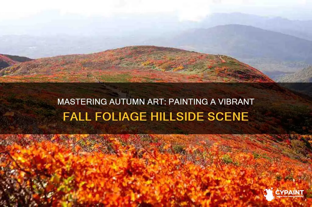 Mastering Autumn Art: Painting A Vibrant Fall Foliage Hillside Scene ...