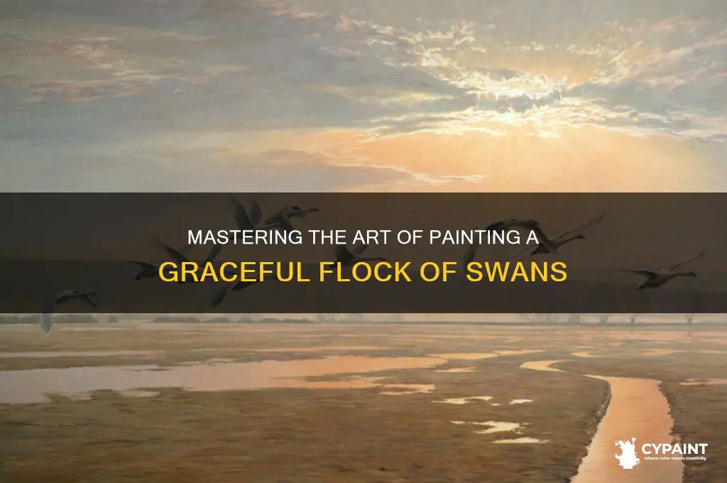 Mastering The Art Of Painting A Graceful Flock Of Swans | CyPaint