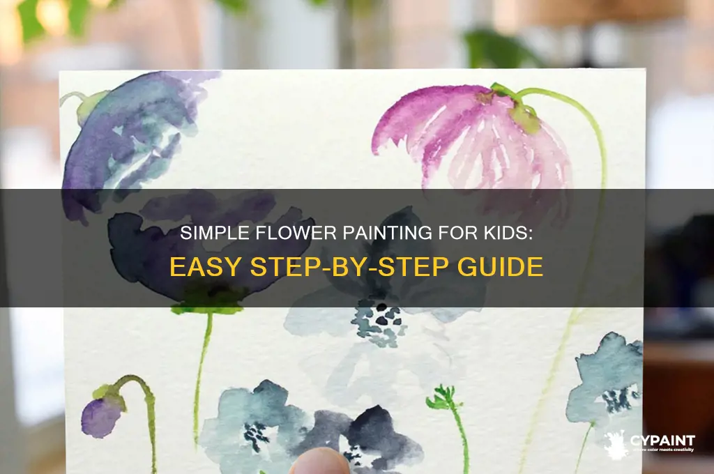 Simple Flower Painting For Kids: Easy Step-By-Step Guide | CyPaint