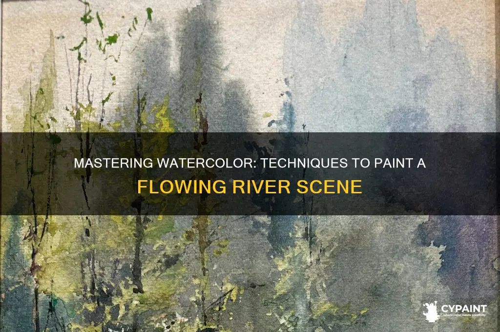 Mastering Watercolor: Techniques To Paint A Flowing River Scene | CyPaint