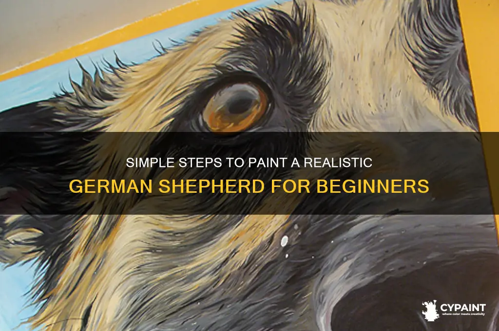 Simple Steps To Paint A Realistic German Shepherd For Beginners | CyPaint