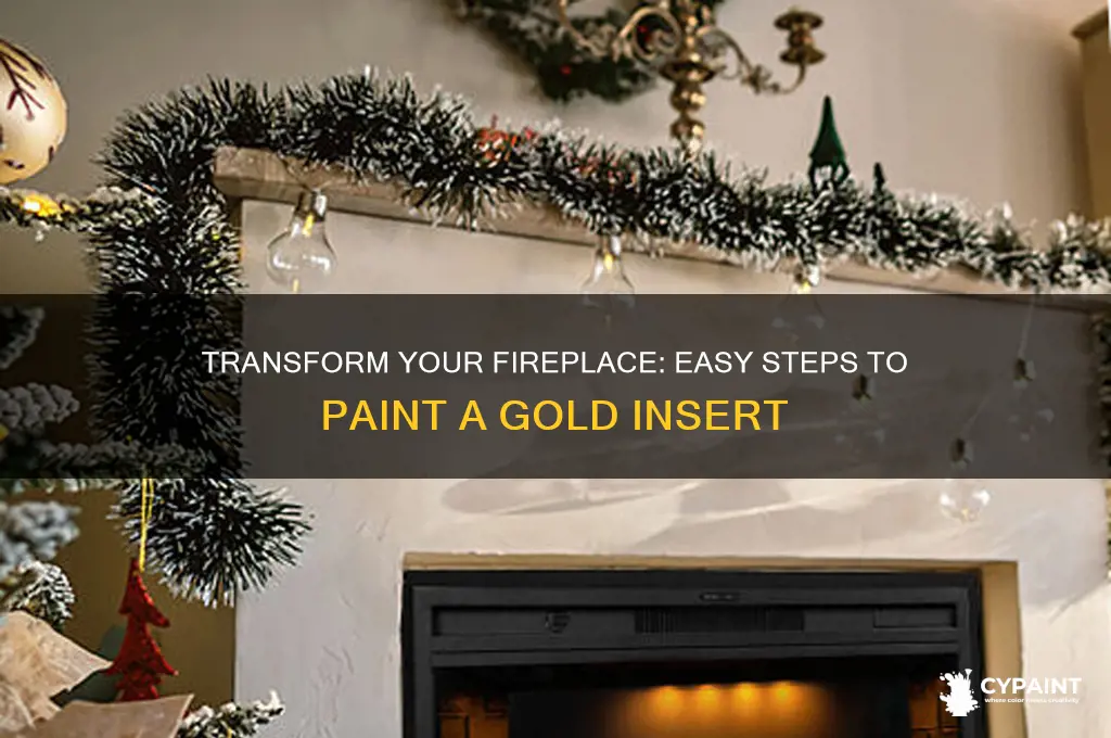 Transform Your Fireplace: Easy Steps To Paint A Gold Insert | CyPaint