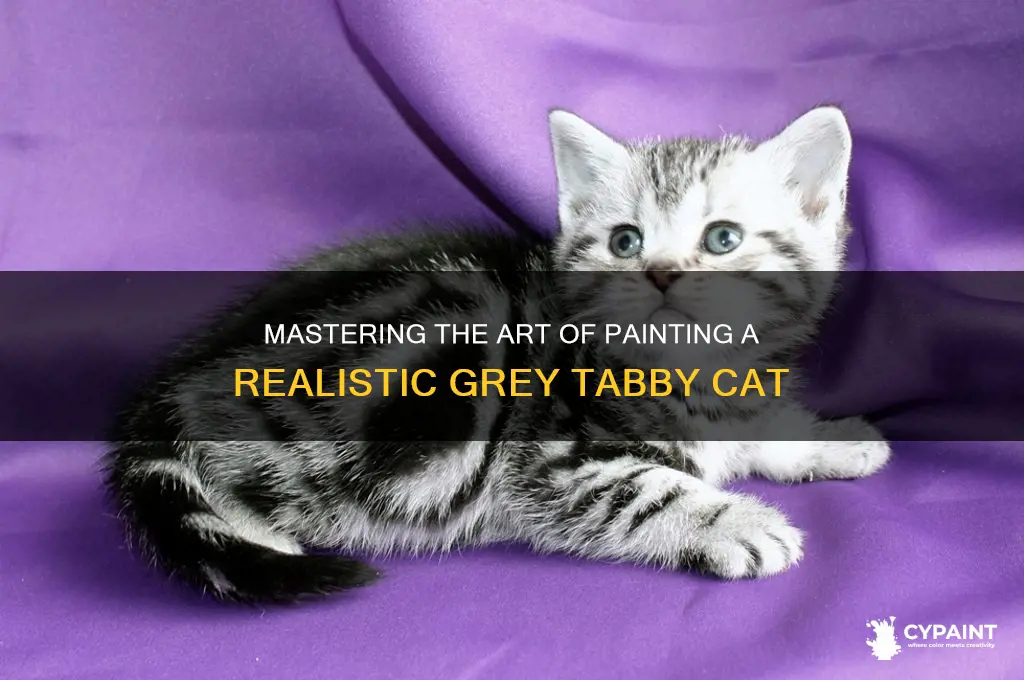 Mastering The Art Of Painting A Realistic Grey Tabby Cat | CyPaint