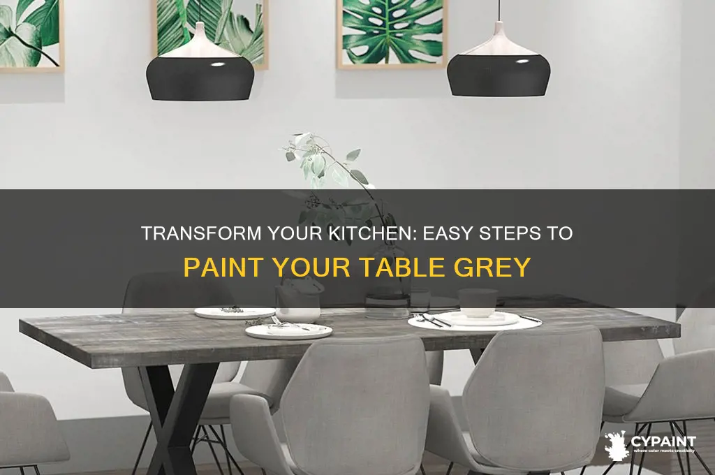 Transform Your Kitchen: Easy Steps To Paint Your Table Grey | CyPaint