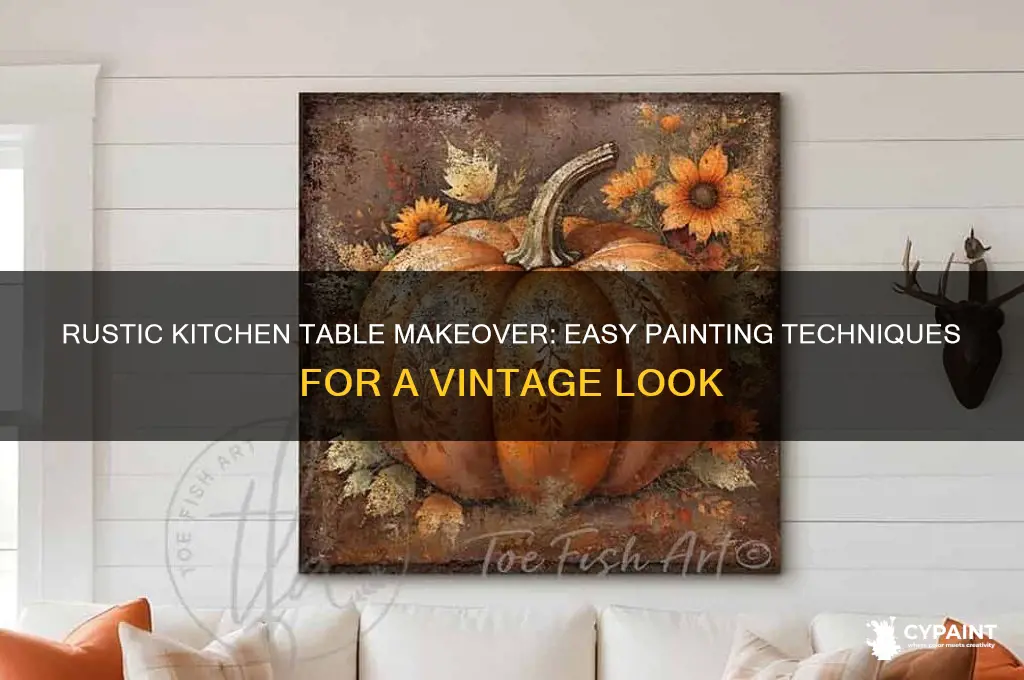 Rustic Kitchen Table Makeover: Easy Painting Techniques For A Vintage ...