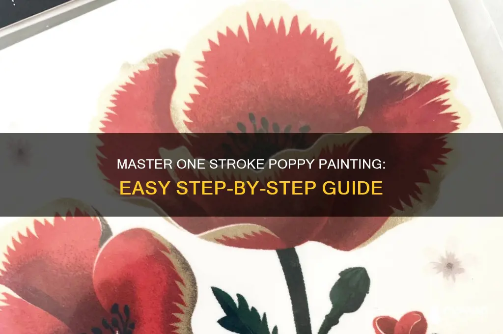 Master One Stroke Poppy Painting: Easy Step-By-Step Guide | CyPaint