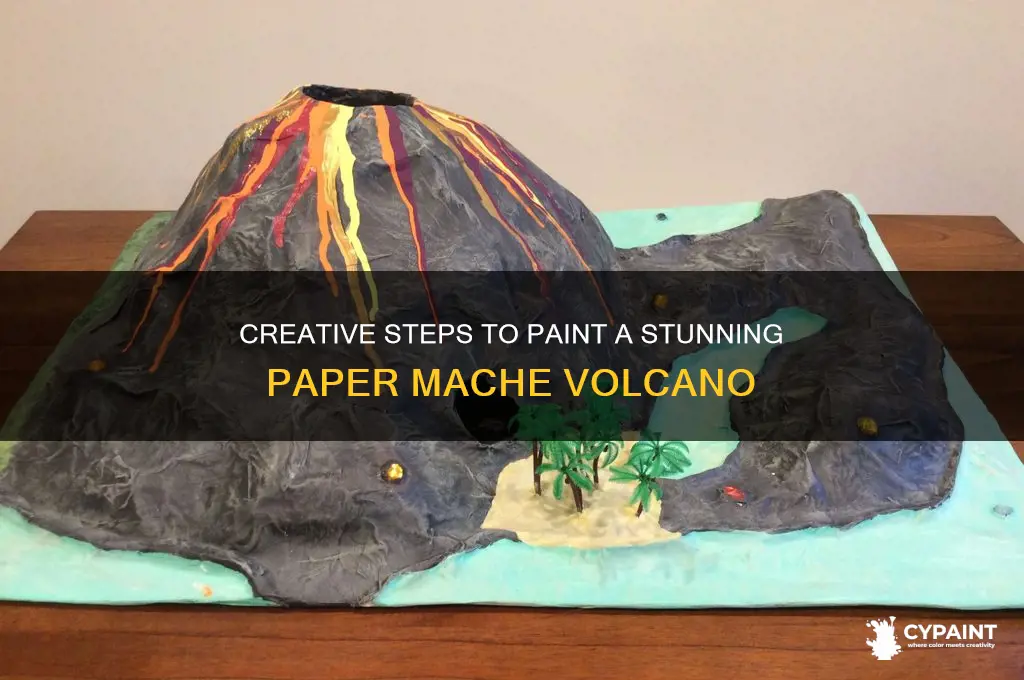 Creative Steps To Paint A Stunning Paper Mache Volcano | CyPaint