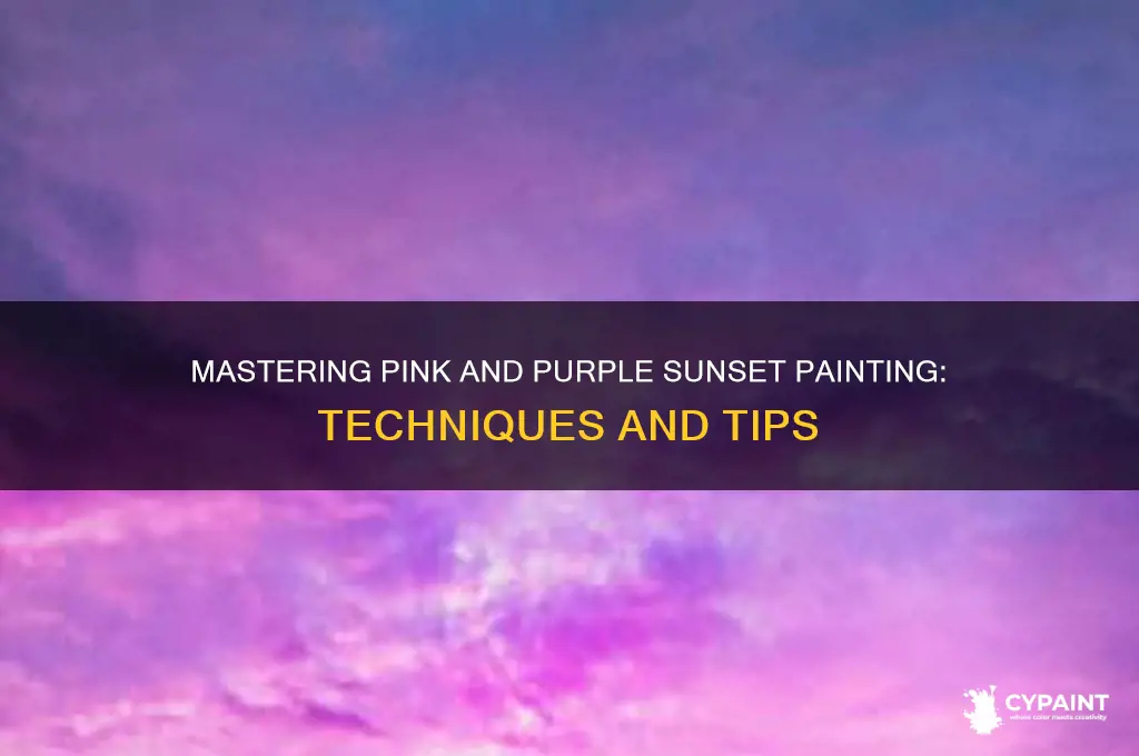 Mastering Pink And Purple Sunset Painting: Techniques And Tips | CyPaint