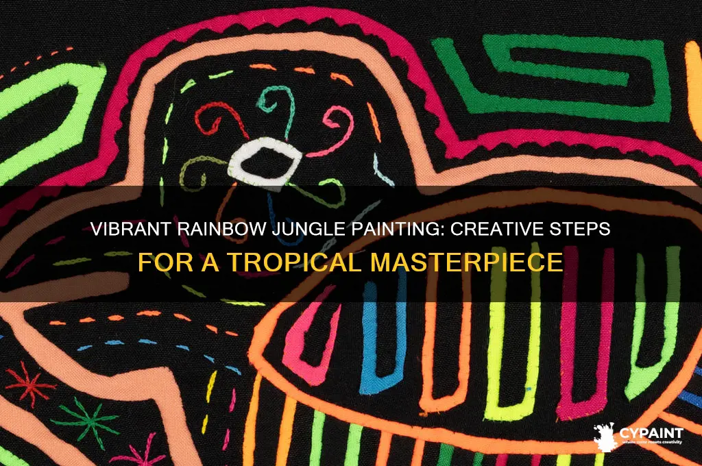 Vibrant Rainbow Jungle Painting: Creative Steps For A Tropical ...