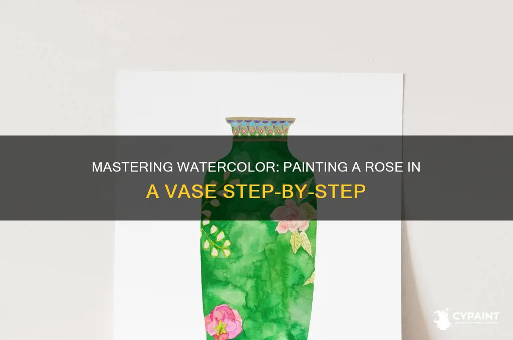 Mastering Watercolor: Painting A Rose In A Vase Step-By-Step | CyPaint