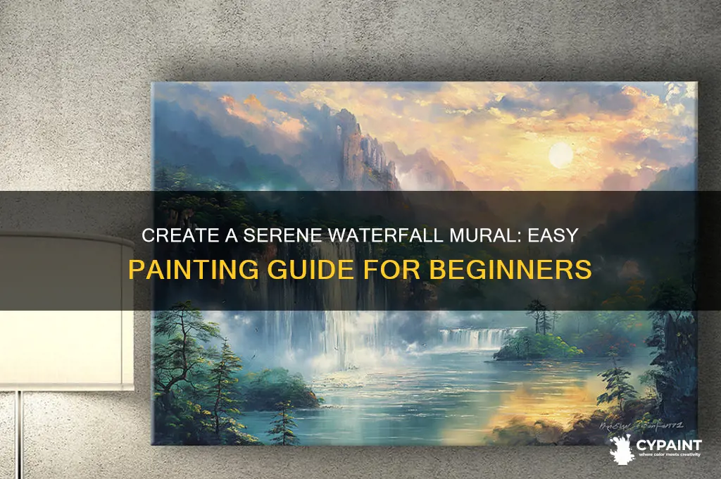 Create A Serene Waterfall Mural: Easy Painting Guide For Beginners ...