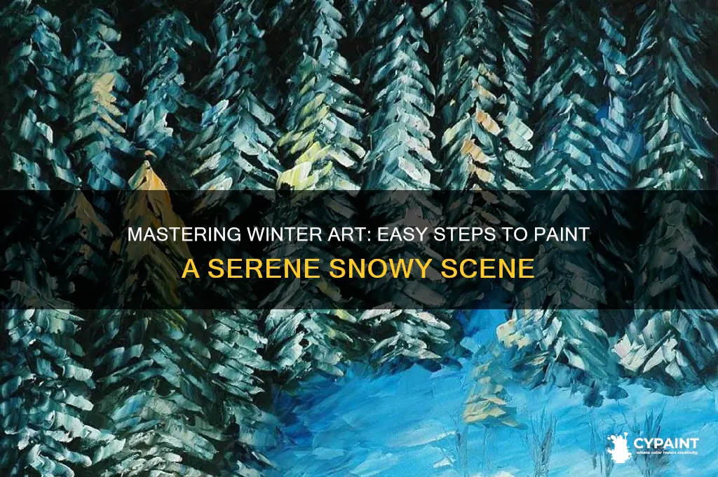 Mastering Winter Art: Easy Steps To Paint A Serene Snowy Scene | CyPaint