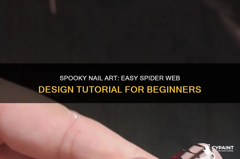 Spooky Nail Art: Easy Spider Web Design Tutorial For Beginners | CyPaint
