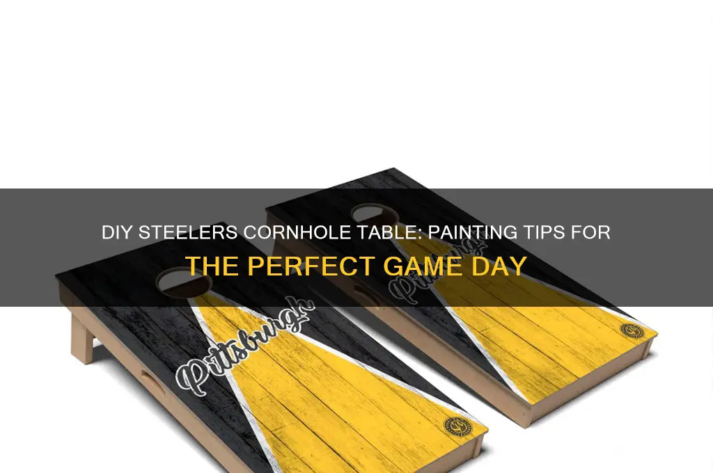 Diy Steelers Cornhole Table: Painting Tips For The Perfect Game Day ...
