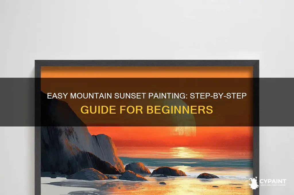 Easy Mountain Sunset Painting: Step-By-Step Guide For Beginners | CyPaint